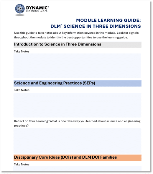 DLM Science in Three Dimensions